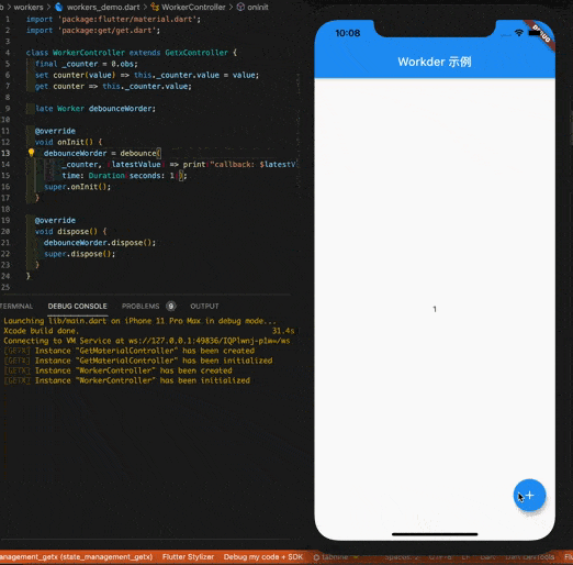Flutter开发-使用GetX的Worker类用于防抖和限流-duidaima 堆代码